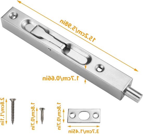Schuifgrendels 15cm 304 roestvrij staal veiligheidsgrendel verborgen ...