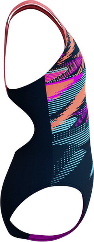 Speedo Digi Placement Splashback Meisjes Sportbadpak - Blauw | bol