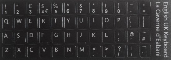 Qwerty Keys English Niet Transparant Toetsenbord Stickers Voor Laptop ...