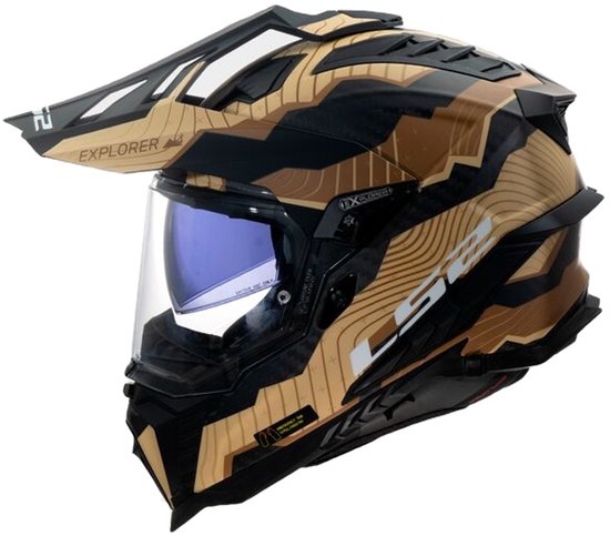 LS2 MX701 Explorer Carbon Adventure helm Trick brown sand XXXL | bol