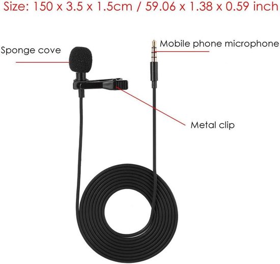 360 graden draaibare clip-microfoon - omnidirectionele ...