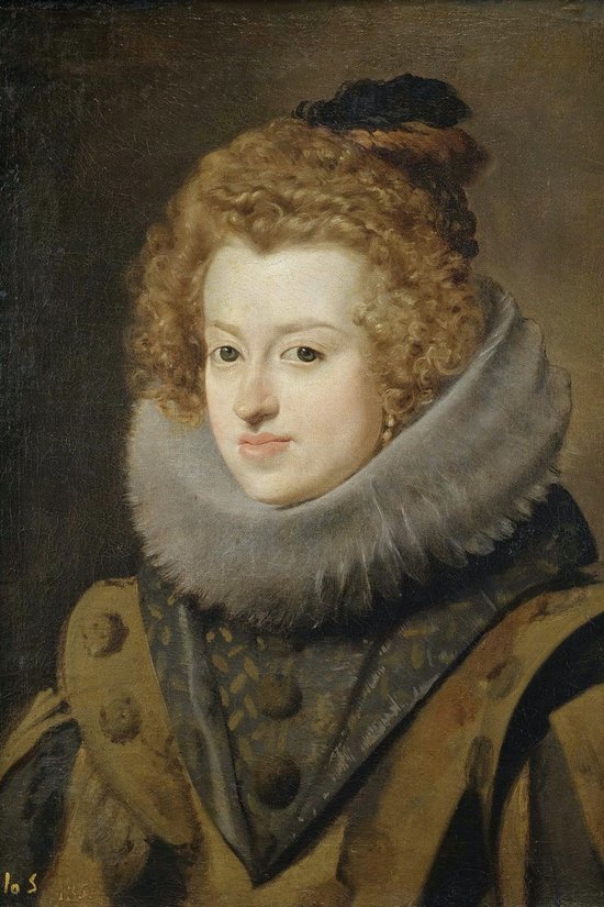Diego Velázquez - Portrait of Maria Anna - Portret van Maria Anna (1630 ...