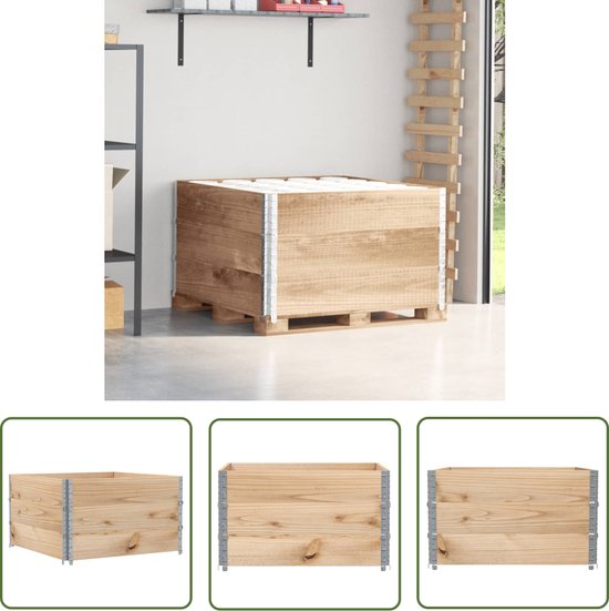 The Living Store Palletopzetranden 3 st 100x100 cm massief grenenhout ...