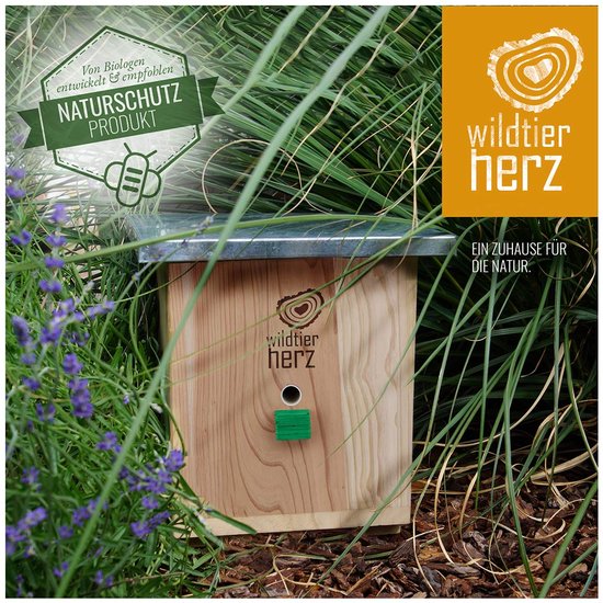 Wildtier Herz® Hommelhuis / Bijenhuis / Insectenhotel - Groot ...