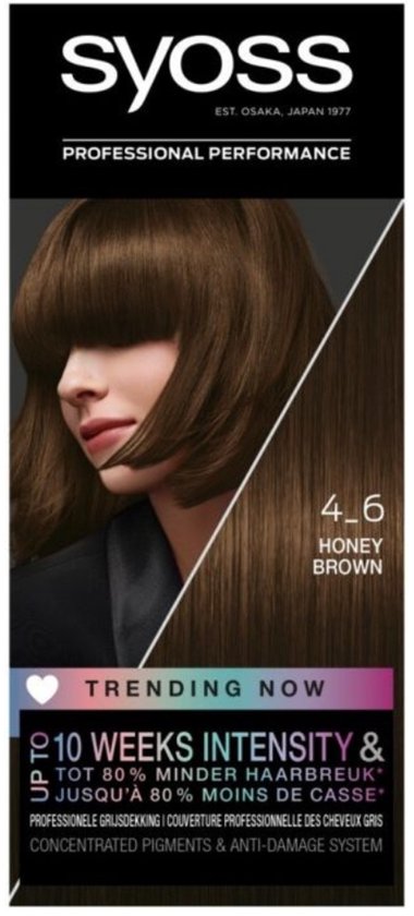 Syoss - Haarverf - 4-6 Honey Brown - 1 Haarkleuring - Bulkverpakking ...