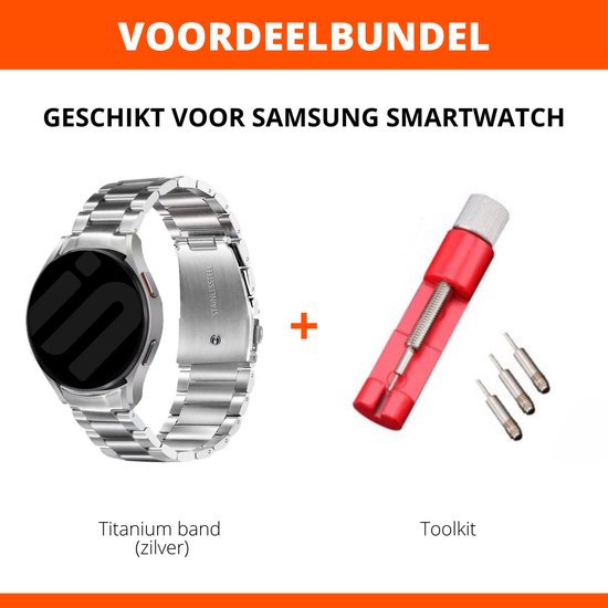 Strap-it Titanium horlogeband + Toolkit - speciaal geschikt voor ...