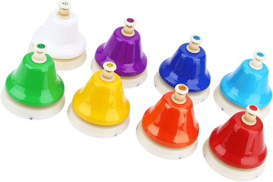 Hand Bell Set 8 Tone Diatonic Metal Bells for Kids and Toddlers | bol
