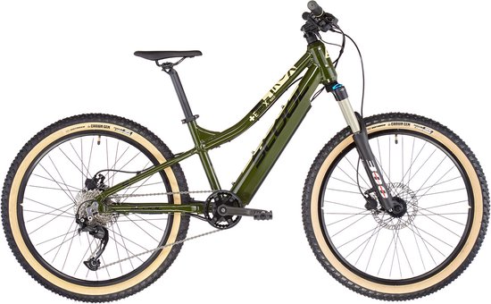 s'cool e-troX Race 24 9-S Kinderen, olijf | bol