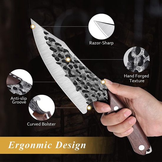 Koksmes Japans Vikingmes, handgesmeed, chef-koksmes, professioneel ...