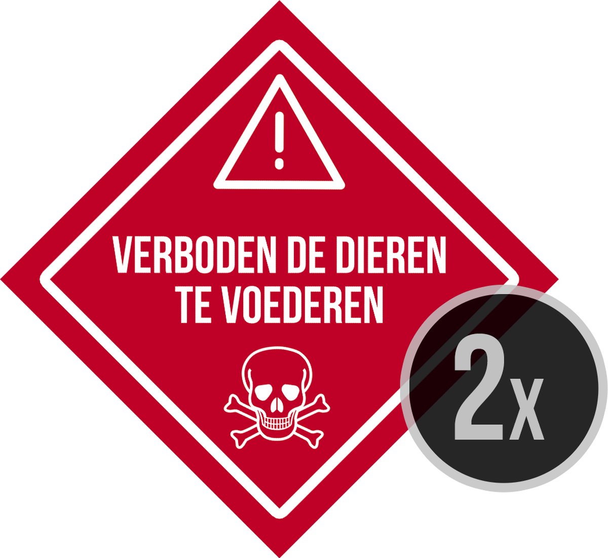 Pictogram/ plaatje | "Verboden de dieren te voederen" | 20 x 20 cm ...