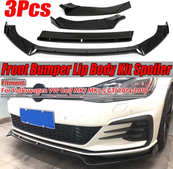 Voorspoilers Front Lip Splitter Spoiler - voor Volkswagen VW Golf MK7 ...