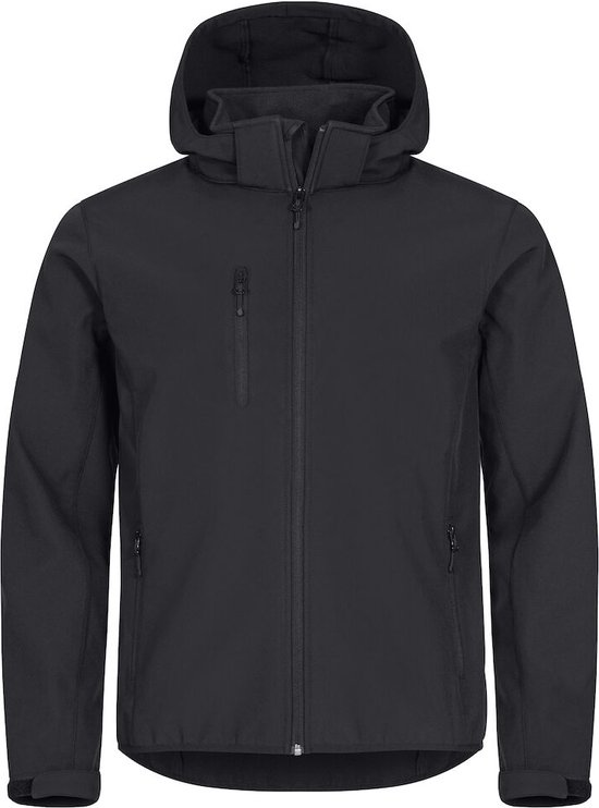 Clique Softshell jas met Capuchon Basic Heren - Zwart - Maat 5XL | bol.com
