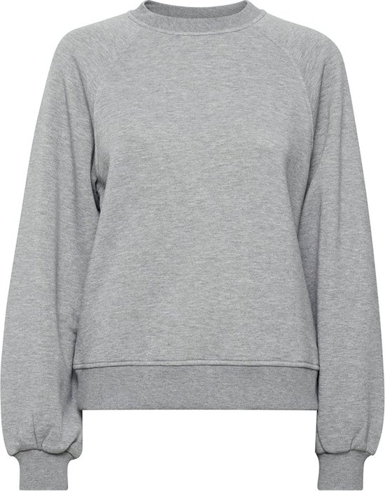 ICHI Dames Sweater Malo Grijs - Maat S | bol.com