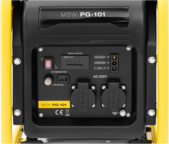 MSW Inverter stroomgenerator benzine - 3800 W - 230 V AC - handmatige ...