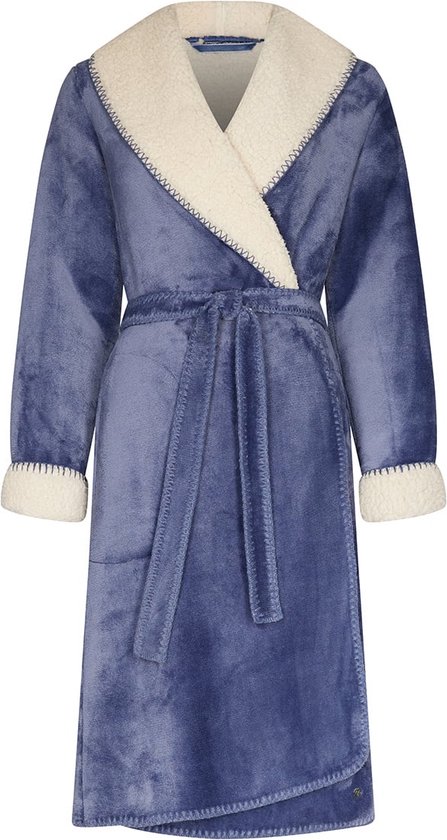 Warme fleece overslag badjas 'stitch pretty' | bol.com