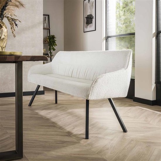 Eetkamerbank 180 cm - witte bank - eettafelbank | bol.com