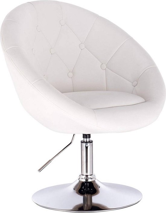Barkruk Deluxe Aysel - Industrial - Wit - Barkrukken set van 1 ...