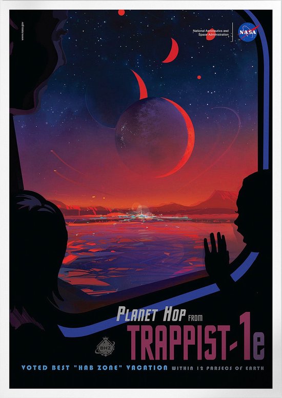Planet Hop From Trappist 1E | Space, Astronomie & Ruimtevaart Poster ...