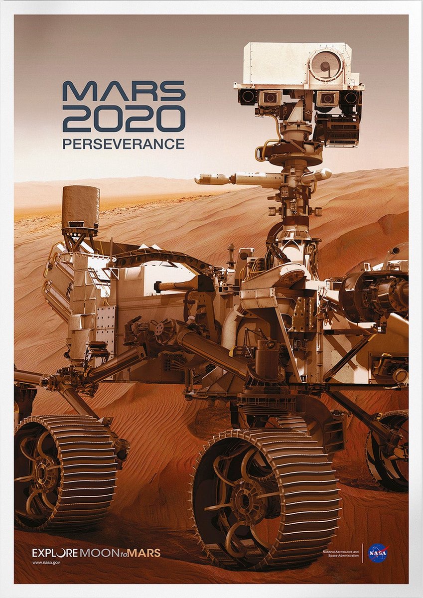 Mars 2020 Perseverance | Space, Astronomie & Ruimtevaart Poster | A3: 30x40 cm | bol.com