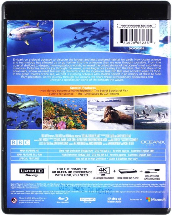 Oceans: Our Blue Planet [Blu-Ray 4K]+[Blu-Ray], Kate Winslet | Dvd's | bol