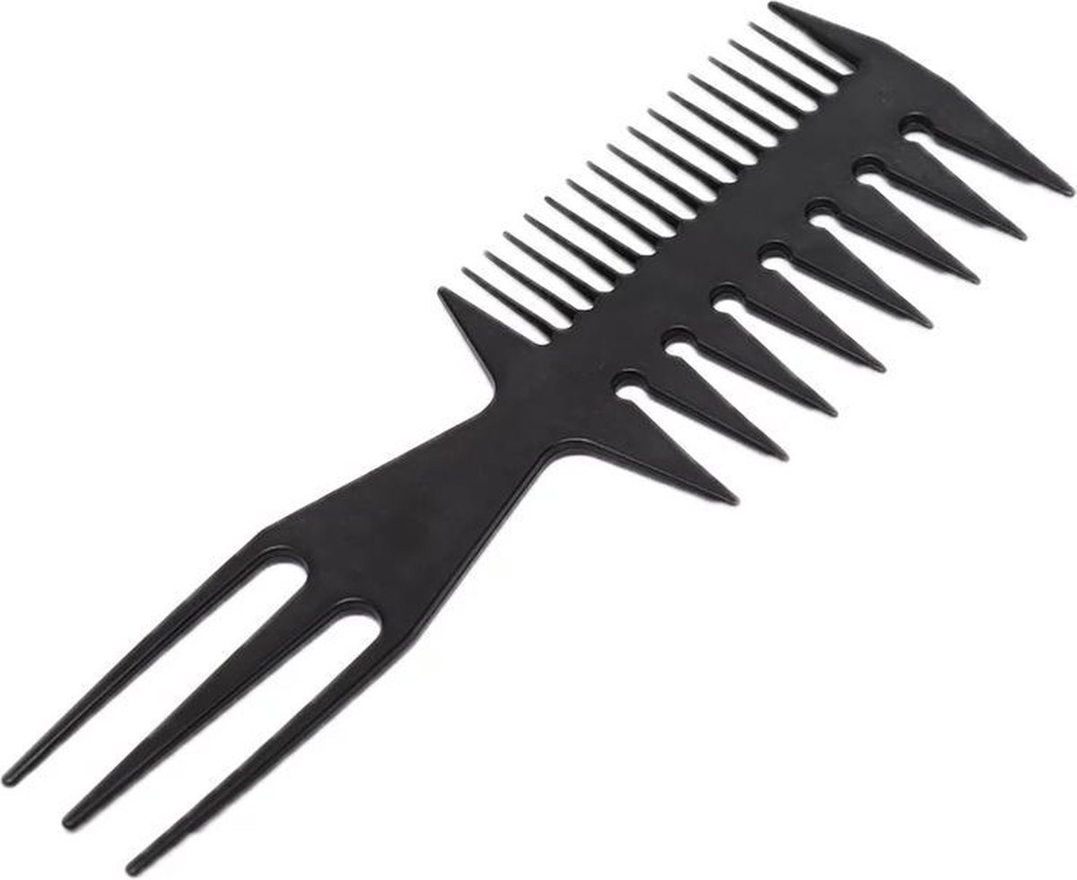 WVspecials Brede 3 Way Kam - Styling Tool zwart - Kapper Kam - Haar Kam ...
