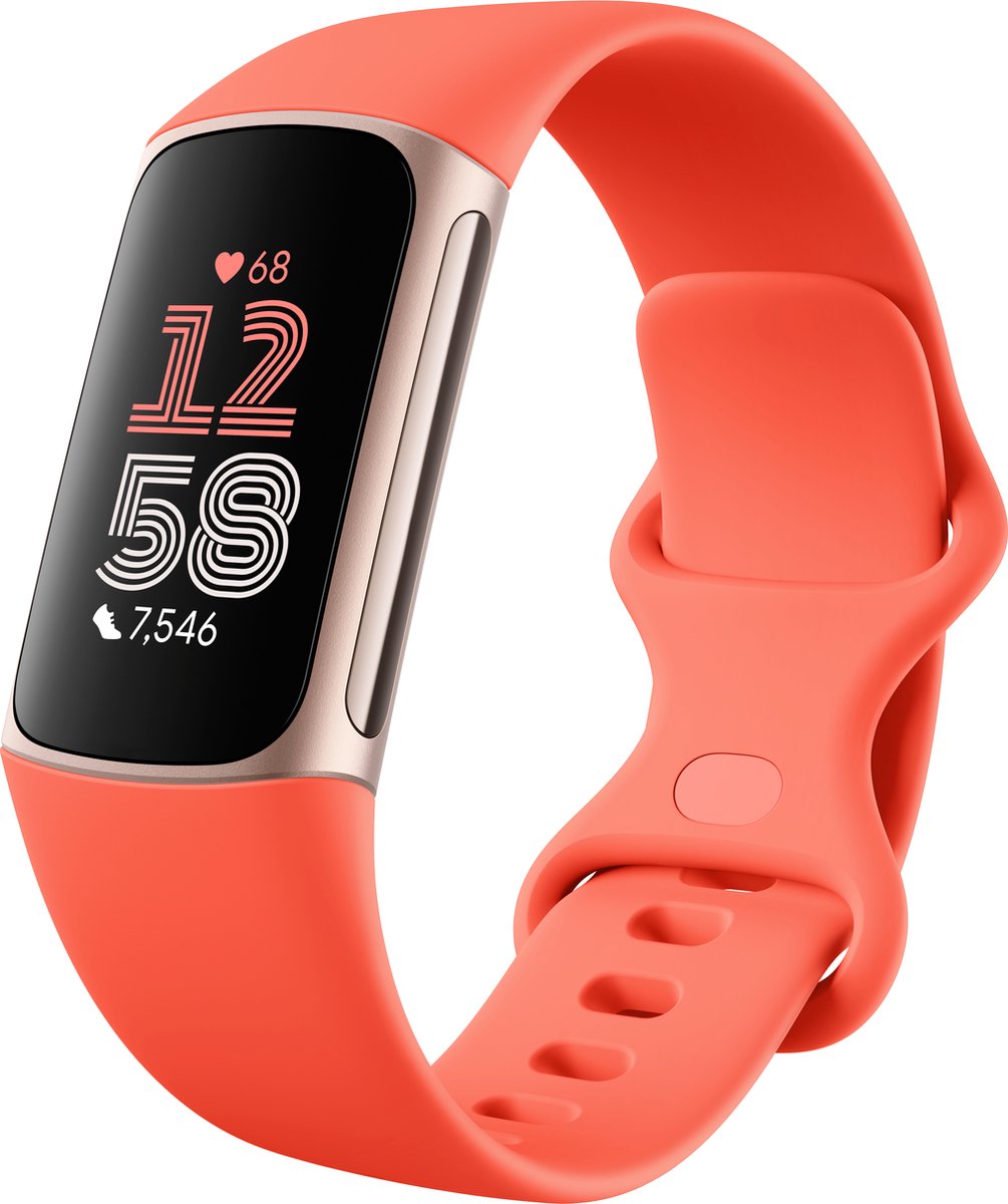 Fitbit Charge 6 - Activity Tracker - horloge met stappenteller - Oranje ...