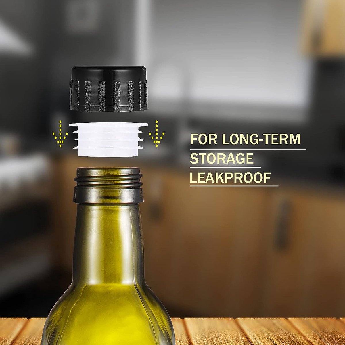 Oliefles, 500 ml olijfolie fles met trechter, automatische ...