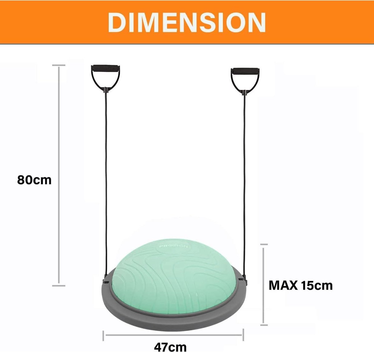 Balanstrainer halve bal, halve gymnastiekbal, tot 300 kg belastbaar ...