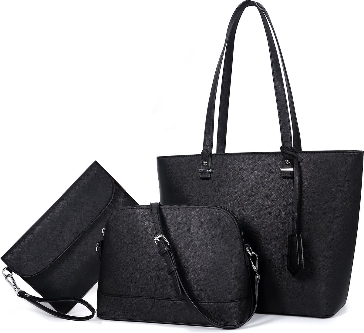 TAN.TOMI - Driedelig Handtassen set met Dames Schoudertas, Shopper ...