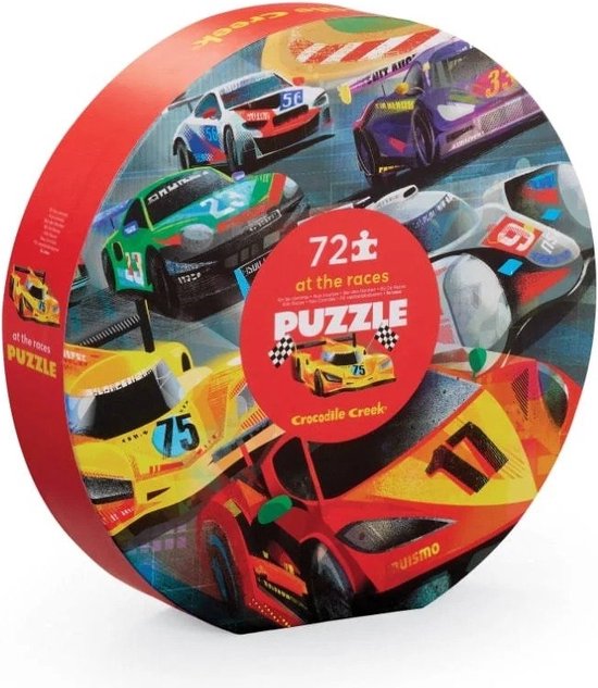Crocodile Creek Race auto puzzel - Ronde puzzel voor kids vanaf 5 jaar ...