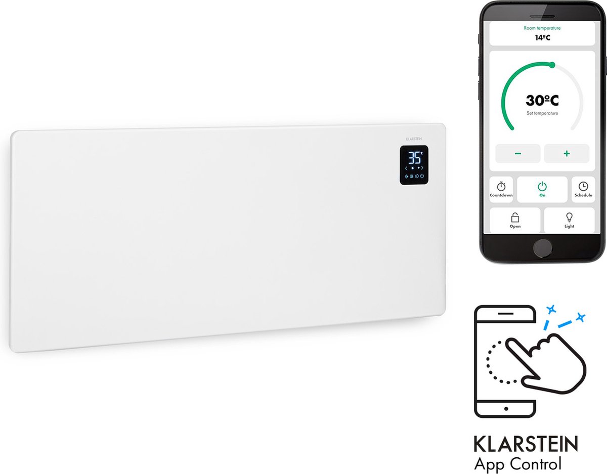 Klarstein Bansin Smart 2500 - Convector Kachel Voor 50M² - 2500W - Smart Home: Wifi... | bol