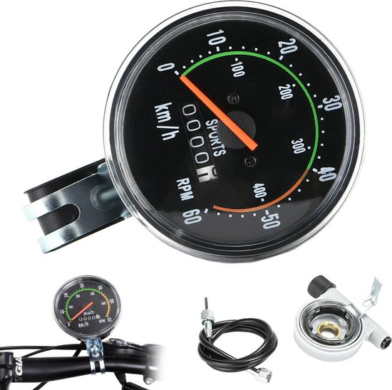 Retro look analoge fiets snelheidsmeter - Fietscomputer set ...