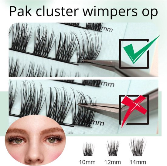 Nepwimpers - Volume Wimpers - Valse Wimpers - 100% Handgemaakt - 10mm ...