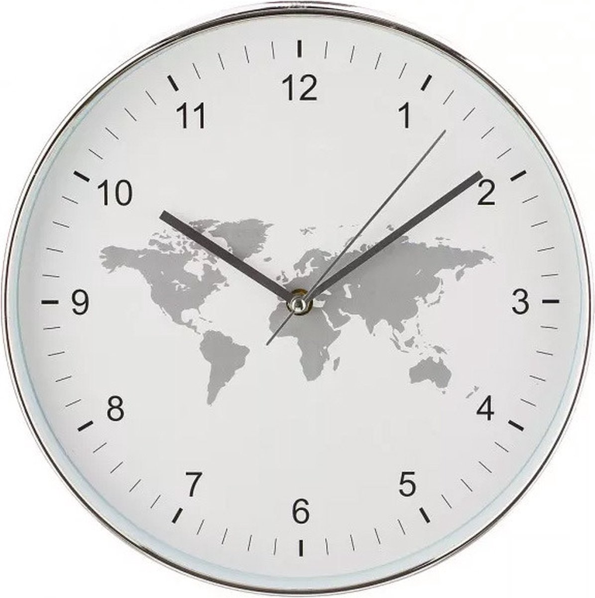 Wandklok wit wereldkaart 30 cm - Klokken - Wandklokken/muurklokken met ...