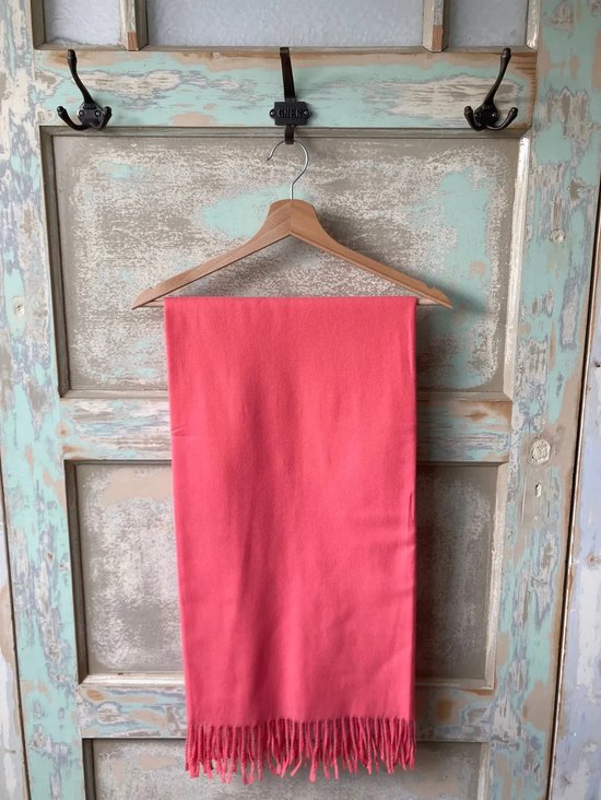 Sjaal - Coral - 70 x 180cm - Shawl - Cashmere feel classic soft | bol