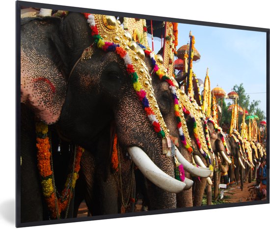 Fotolijst incl. Poster - Olifant - Parade - Dieren - 30x20 cm ...