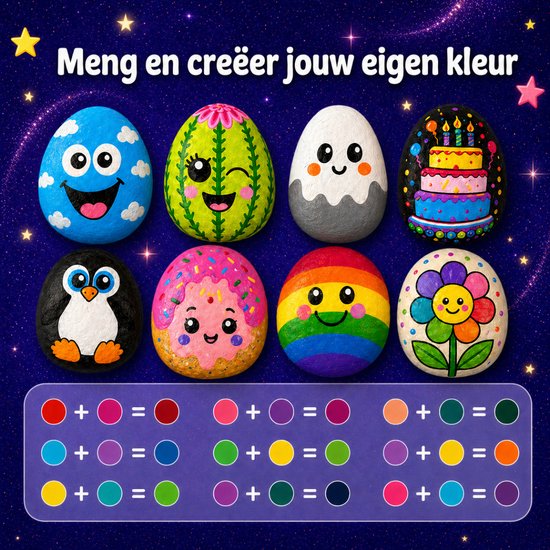 Vaive Stenen Schilderen 2109-delig – Glow in the Dark Happy Stones ...