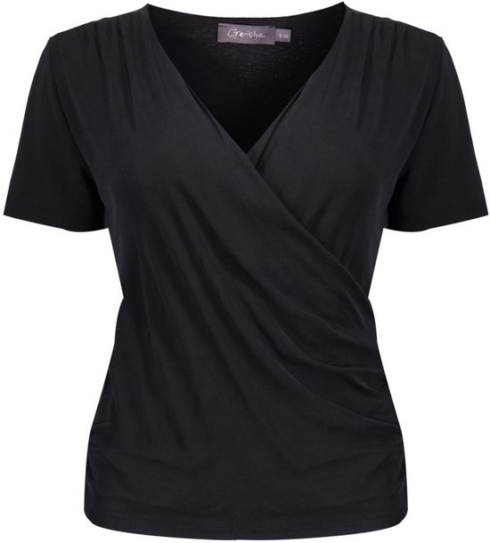 Geisha T-shirt T Shirt Met Overslag Hals 62031 60 Black Dames Maat - L ...