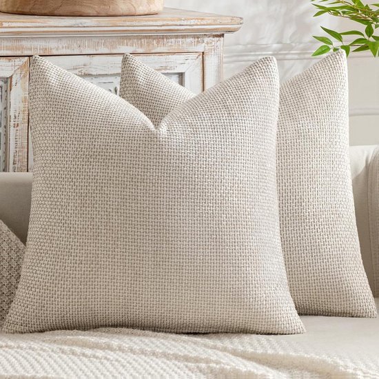 Kussenhoezen Set - Decoratieve Hoezen - Woonkamer Aankleden - Zachte ...