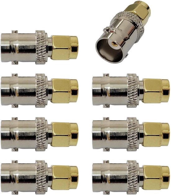 8X Straight Plug Converter Adapters RF Coaxial Connectors for Antenna ...