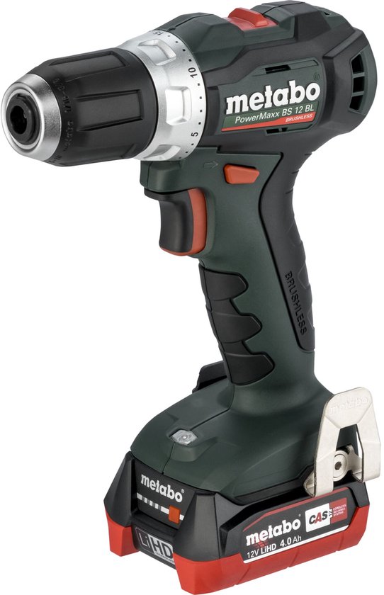 Metabo PowerMaxx BS 12 BL 601044800 Accu-schroefboormachine 12 V 4 Ah Li-ion Incl. 2... | bol
