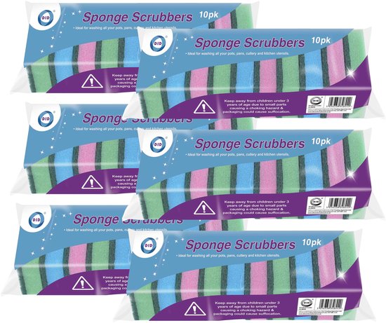 DID Schuur sponzen - 60x - schoonmaak spons - afwas / keuken ...