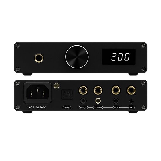 HiFi DAC Headphone Amplifier, DSD512 32Bit/768kHz, USB/Optical/Coaxial ...