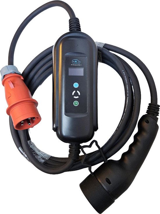 Mobiele Thuislader Elektrische Auto 11kW | 16A 3 Fase | 5 Meter | Thuis Lader Type 2... | bol