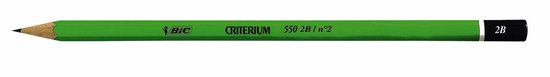 BIC Conte Potloden Criterium 550 - Zeskantig grafiet, Hardheid 2B | bol