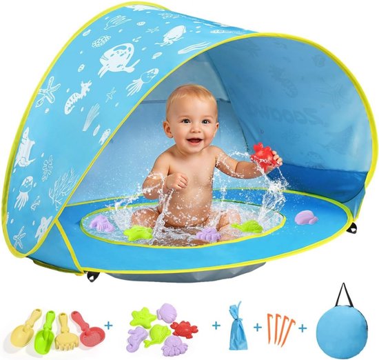 Strandtent baby - Zomeruitje - Baby zonnescherm - UV bescherming - Pop ...