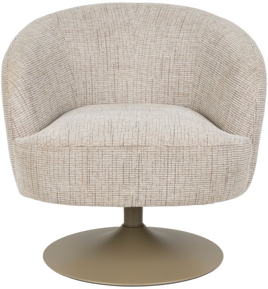 Housecraft Living Renate Fauteuil - Draaibaar - Beige/bruin | bol
