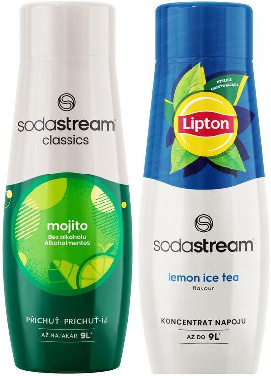 2x Siroop voor Saturator SODASTREAM MOJITO LIPTON LEMON TEA CONCENTRAAT ...