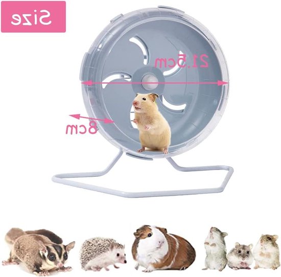 Loopfiets voor hamsters 21.5cm hamsterwiel met standaard voor ratten, hamstervarkens,... | bol