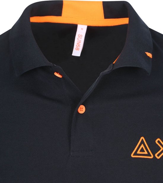 Sun68 Poloshirt Logo Fluo Donkerblauw (navy) - Maat 3XL - Heren | bol